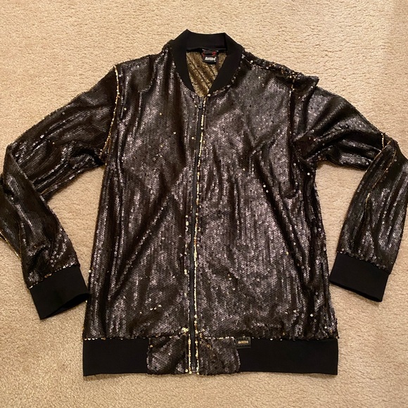 Mondo | Jackets & Coats | Mondo Black To Gold Sequence Jacket | Poshmark